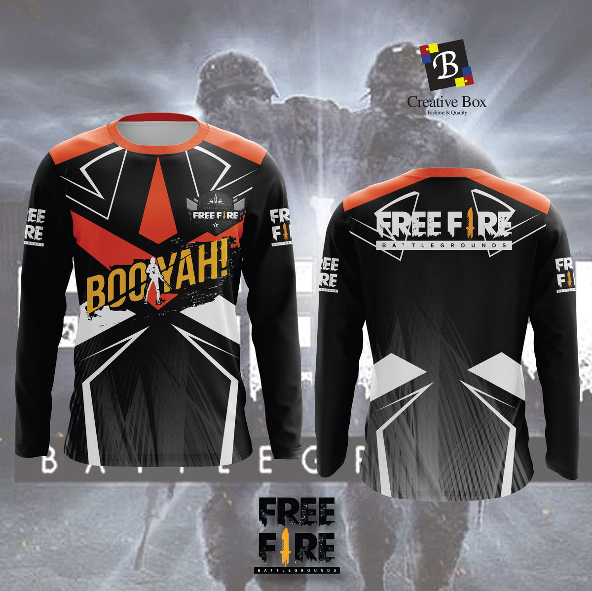 2021 Latest Design Gaming Jacket and Jersey (FREE FIRE) #01 – Creative Box