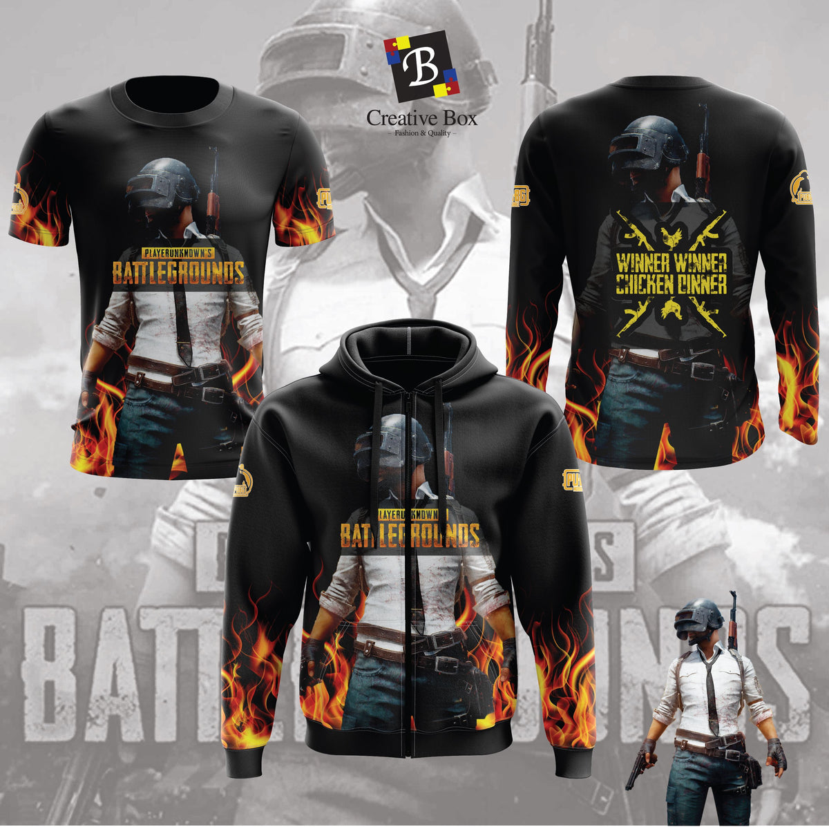2020 Latest Design Gaming Jacket and Jersey (PUBG) – Creative Box